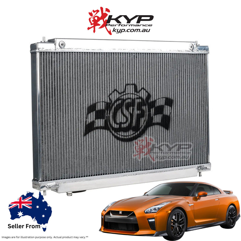 CSF Racing 2-Row 52mm Race Spec Aluminium Radiator for Nissan GT-R R35 ...
